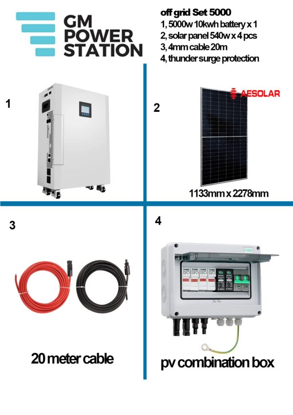 GM Power Station Off-Grid 5000W Set B - GM Power Station