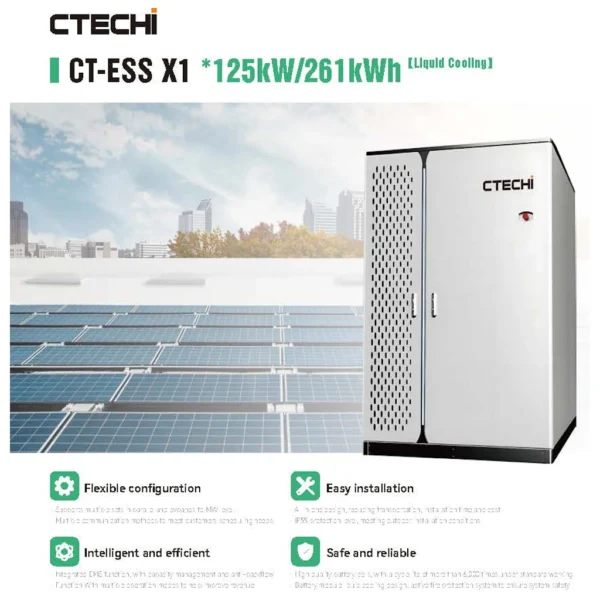CTECHi ESS 125kW-261kWh Solar System (Liquid Cooling) - GM Power Station